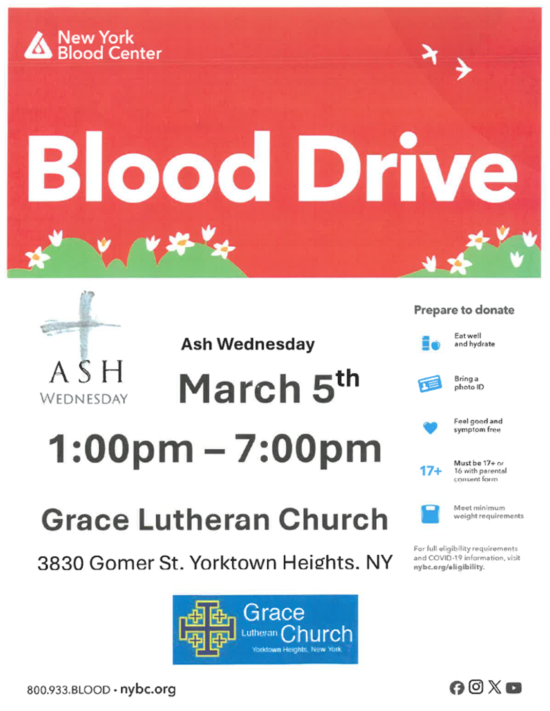 Blood Drive - Grace Lutheran Church of Yorktown Heights, NY